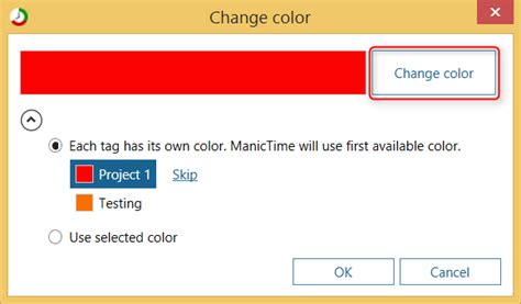Changing Color Of Tags ManicTime Support