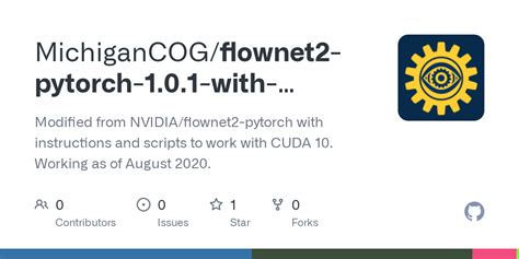github michigancog flownet2 pytorch 1 0 1 with cuda 10 modified from