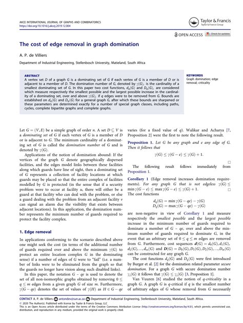 Ppt Sunil Vethody The Cost Of Edge Removal In Graph Domination Powerpoint Presentation Id