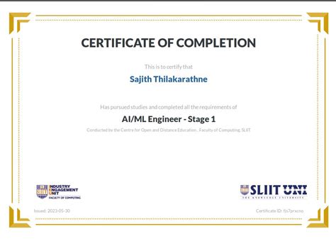 sajith madhubashana on linkedin sliit artificialintelligence