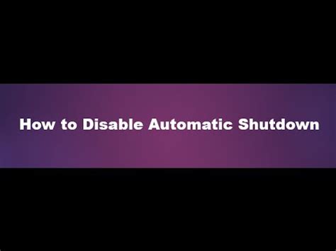 How To Disable Automatic Shutdown Due To Over Heating On Windows