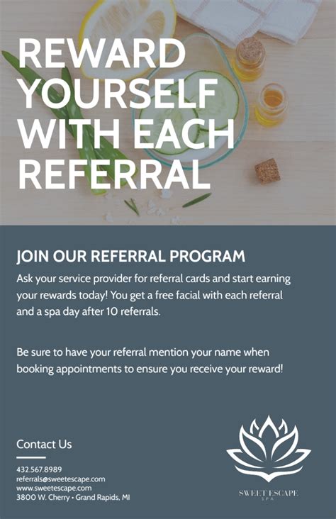 Spa Referral Program Flyer Template Mycreativeshop