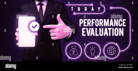 Text Caption Presenting Performance Evaluation Business Concept The Development And Action
