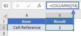 Excel COLUMNS Function Count The Number Of Columns
