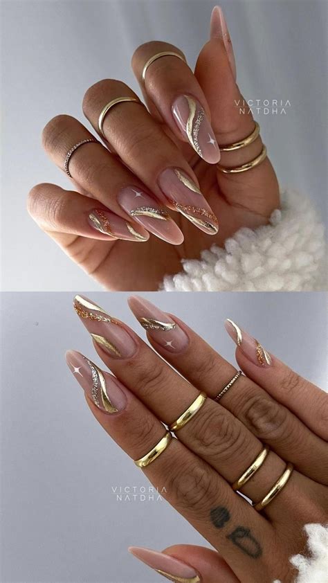 Pin By Koraudya Slivka On Favorite Nails Gold Nails Stylish Nails