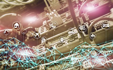 사물의 Iot 인터넷 디지털 기술 개념 서버 룸 배경 프리미엄 사진