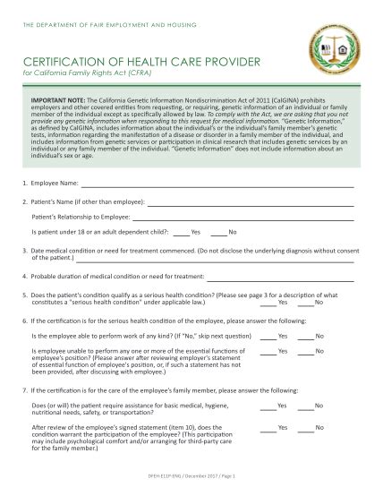 29 Non Fmla Medical Certification Form Free To Edit Download And Print Cocodoc
