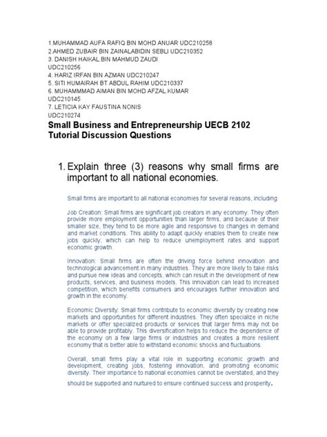 Tutorial Week 5 New Pdf Entrepreneurship Innovation