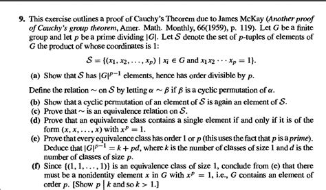 Solved 9 This Exercise Outlines A Proof Of Cauchys Theorem
