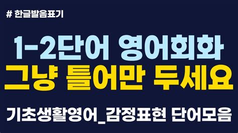 2단어 이하로 된 원어민이 매일 쓰는 감정 표현 단어 모음 쉬운 영어 회화 표현 들으면서 자동으로 외워버리기 Youtube