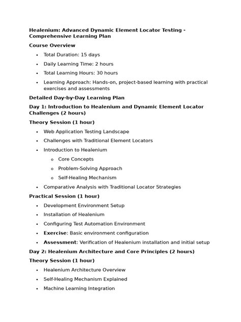 Healenium Advanced Dynamic Element Locator Testing Pdf Machine