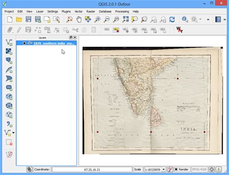 Georeferencing Topo Sheets And Scanned Maps V Layers Coordinates Maps
