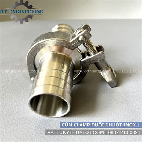 Khớp nối nhanh Clamp Đuôi Chuột Vi Sinh Inox QT Engineering