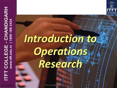 Itft Introduction To Operations Research