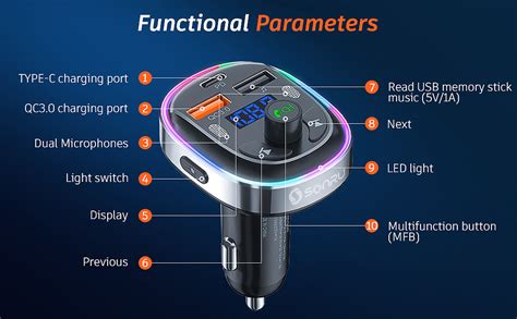 Bluetooth 5 3 Fm Transmitter Car Adapter Sonru [stronger
