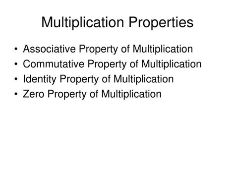 PPT Multiplication Properties PowerPoint Presentation Free Download ID 5698981