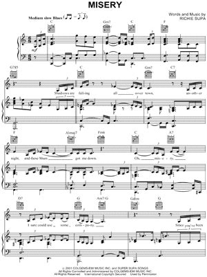 Misery Sheet Music 1 Arrangement Available Instantly Musicnotes