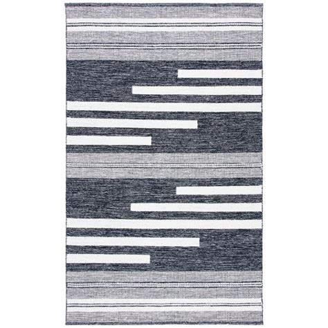 Safavieh Striped Kilim Ivory Black 5 Ft X 8 Ft Striped Area Rug