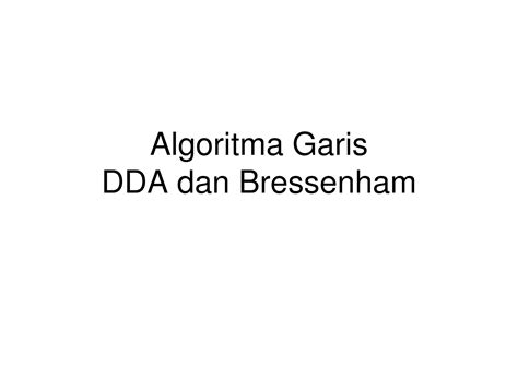 Algoritma Garis Pdf