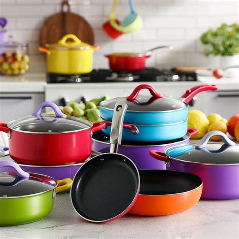 Free Colorful Cookware Set Image Cookware Kitchen Colorful
