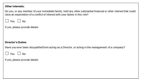 Form Of Conflict Of Interest Declaration Management GRCReady