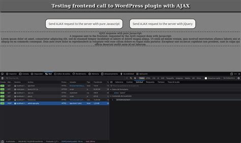 Cómo hacer peticiones AJAX con JavaScript desde cualquier frontend al backend de WordPress