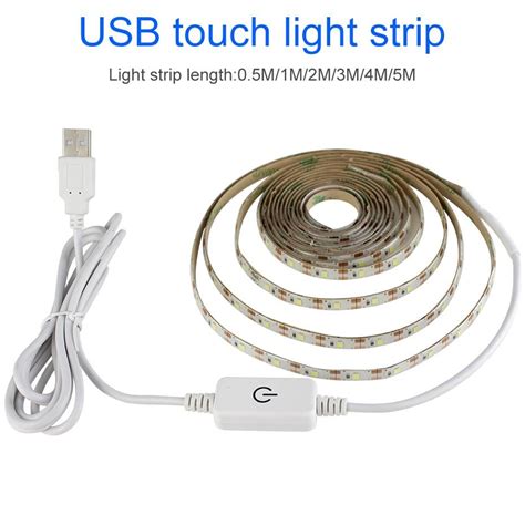 M Super Bright Smd Dimmable Led Tape Dimmable Touch Sensor Cool White Warm White Dc