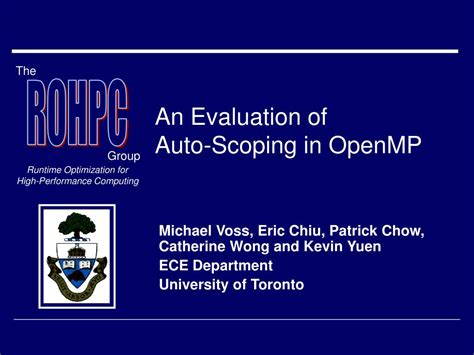 Ppt An Evaluation Of Auto Scoping In Openmp Powerpoint Presentation