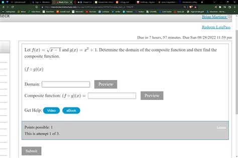 Solved Let Fxx−1 And Gxx21 Determine The Domain Of