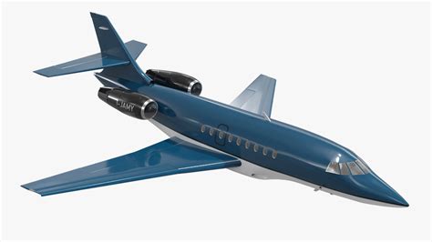 Dassault Falcon 2000 Business Jet Grey No Chassis 3d Model Turbosquid