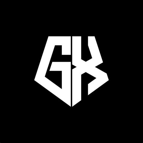 Gx Logo Monogram With Pentagon Shape Style Design Template 3650222 Vector Art At Vecteezy