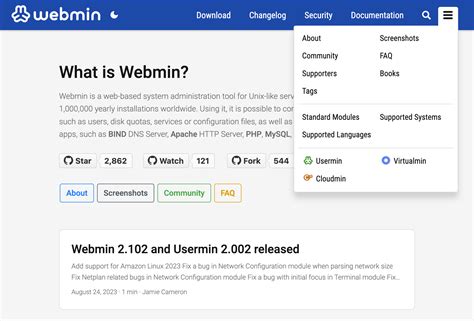 github webmin