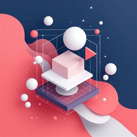 Free Geometric Floating Shapes Photo Geometric Minimal 3d Download At Stockcake