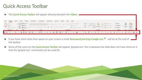 Customising Ms Office Ribbon And Quick Access Toolbar Pptx