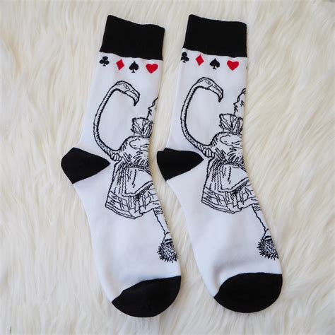 Alice In Wonderland Socks John Tenniel Illustration Literary T