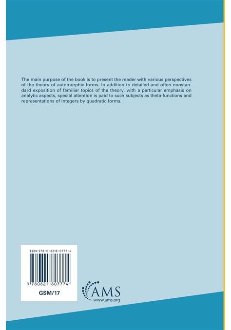 Topics In Classical Automorphic Forms