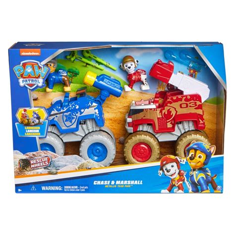 Paw Patrol Rescue Wheels Metallic Chase And Marshall 2 Pack