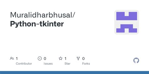 GitHub Muralidharbhusal Python Tkinter