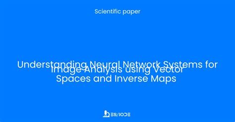 Scientific Research Understanding Neural Network Systems For Image Analysis Using Vector