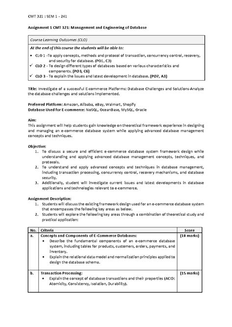 Sem 1 Assignment 1 27102024 Assignment 1 Cmt 321 Management And