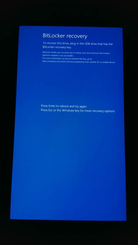 Bluescreen With Bitlocker Recovery Page And No Action Possib Hp Support Community 5776581