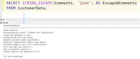 STRING ESCAPE Function In SQL Server SQL Server Guides