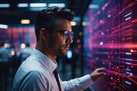 Premium Photo A Businessman Harnessing Ai Big Data Digital Neural