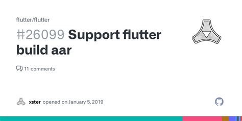 Support Flutter Build Aar · Issue 26099 · Flutterflutter · Github