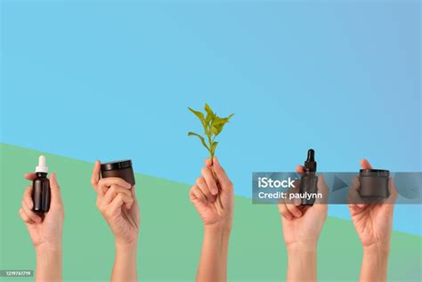 환경 친화적 인 미용 제품 녹색 배경에 나무와 화장품 스킨 케어 포장을 재활용 건강한 생활방식에 대한 스톡 사진 및 기타 이미지