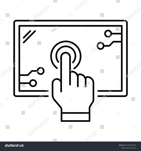 User Interaction Touchscreen Representing Seamless Ai Stock Vector