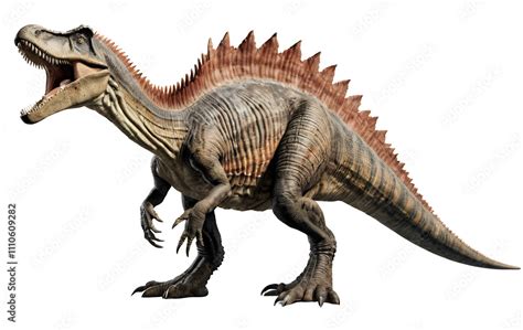 Spinosaurus Dinosaur Detailed 3d Rendering Side Profile Open Mouth