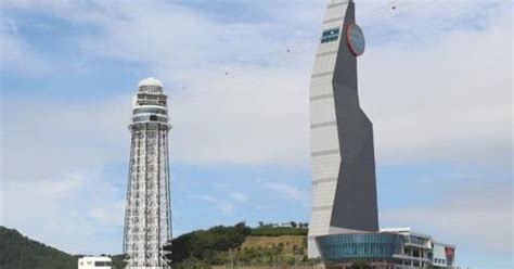 진해해양공원에 짚트랙 개장바다 가로질러 섬으로 활강