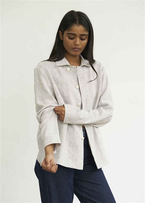 Hidden Placket Jacket Seamless Design Maison Sora