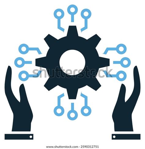 Autonomous System Icon Vector Representing Self Operating Stock Vector